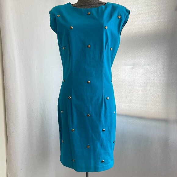 Hearts | Dresses | Vintage Hearts Blue Studded Bodycon Mini Dress ...